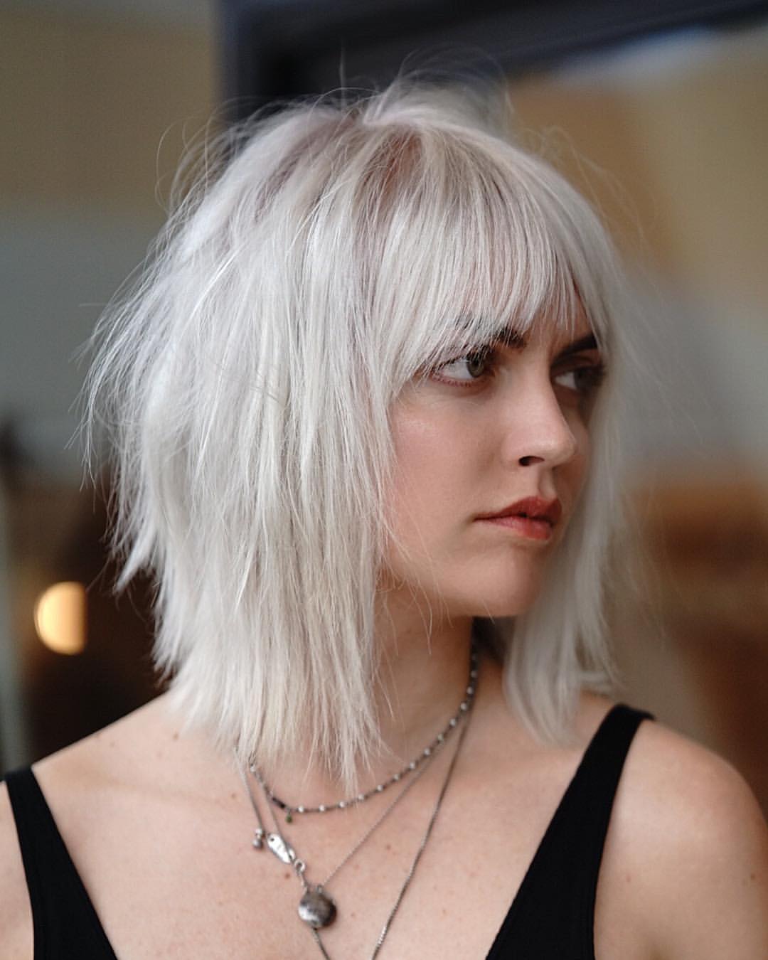 long bob com franja: 60 cortes + dicas para cortar em casa