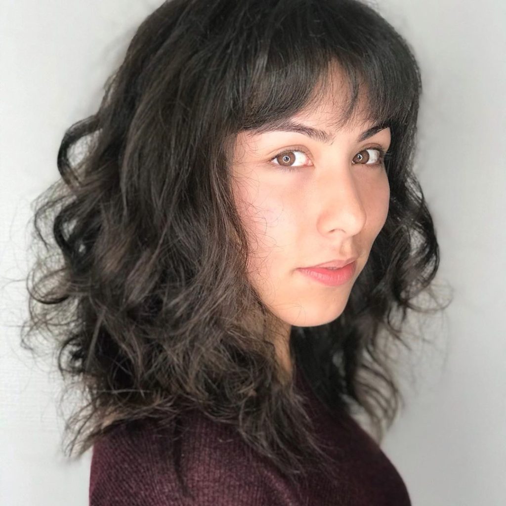 long bob com franja: 60 cortes + dicas para cortar em casa
