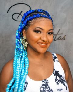 Box braids azul: 35 fotos e tutoriais para ter tranças arrasadoras
