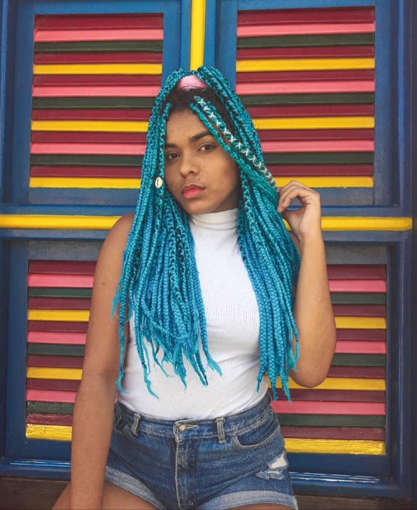 Box braids azul: 35 fotos e tutoriais para ter tranças arrasadoras