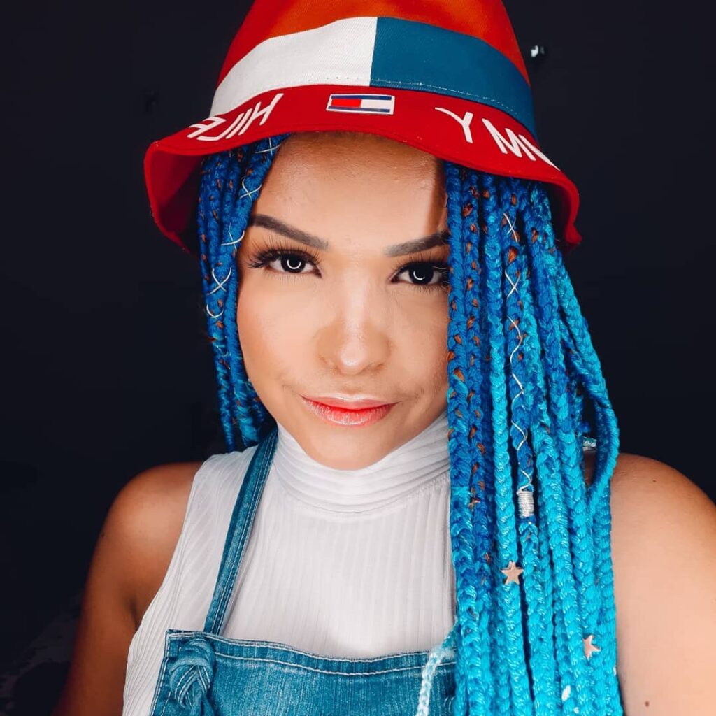 Box braids azul: 35 fotos e tutoriais para ter tranças arrasadoras