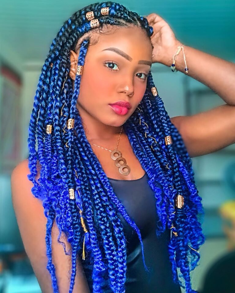 Box braids azul: 35 fotos e tutoriais para ter tranças arrasadoras