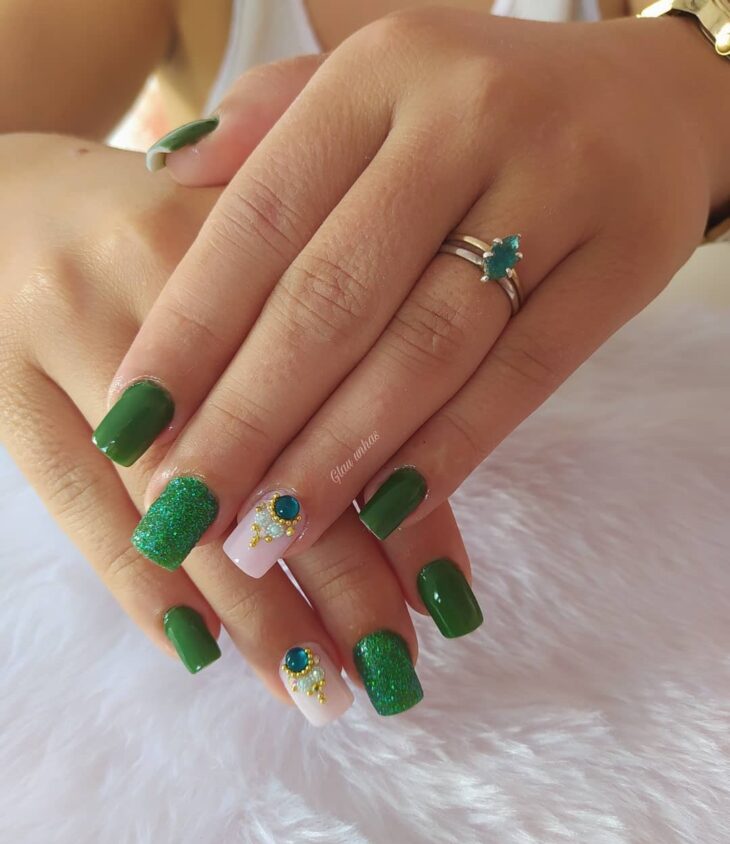 Unhas Decoradas Verdes 60 Modelos E Tutoriais Para Arrasar Na Esmaltação