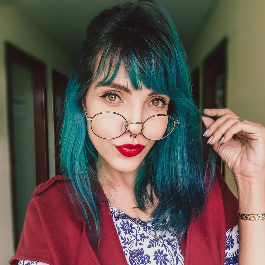Cabelo azul turquesa: 40 ideias + 5 tintas para aderir a cor