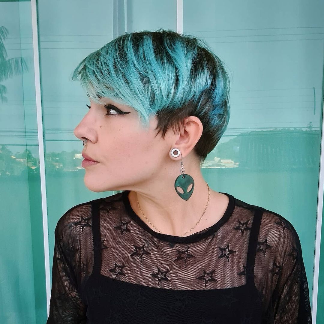 Cabelo azul turquesa: 40 ideias + 5 tintas para aderir a cor