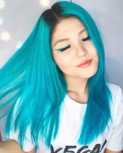 Cabelo azul turquesa: 40 ideias + 5 tintas para aderir a cor