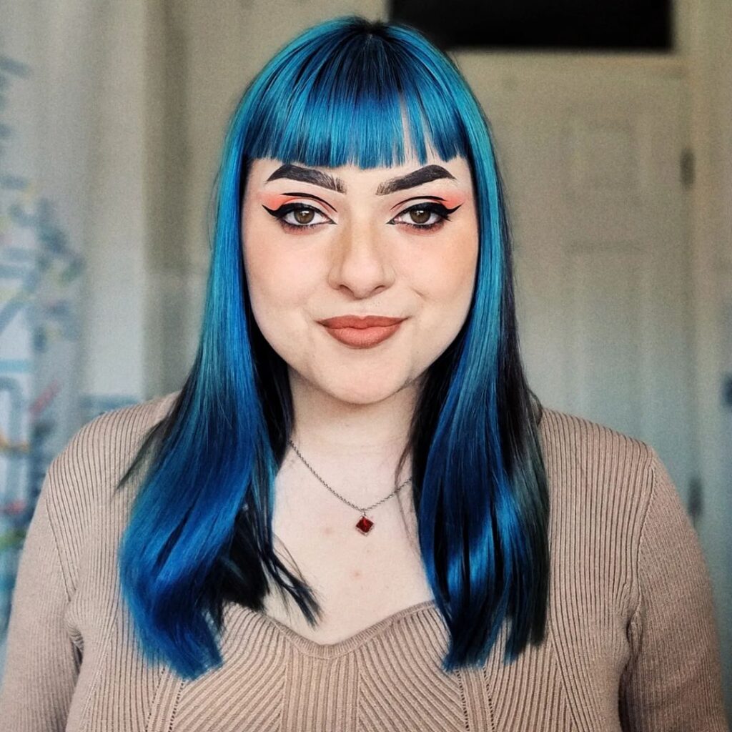 Mecha frontal azul: inspirações diferenciadas e tutoriais