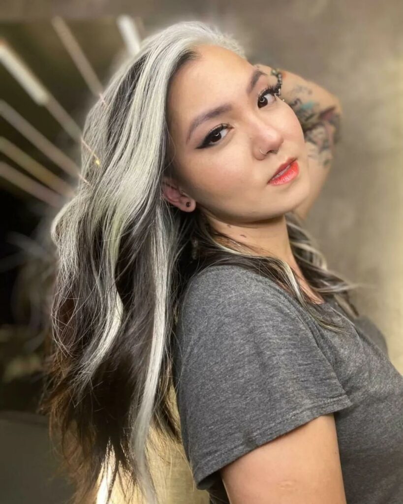 Mecha branca no cabelo: o que é, tutoriais e 40 inspirações